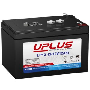 uplus 12 volt 12ah rechargeable sla agm battery, lp12-12 deep cycle batteries for exp12120,ep12-12,np12-12,wp12-12,lc-ra1212p,px12120,ps-12120,rt12120,cp12120,ml12-12