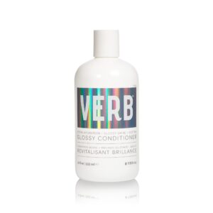 verb glossy conditioner - vegan moisturizing conditioner - free of harmful sulfates, paraben, gluten - adds high shine and nourishes dull or damaged hair, 12 fl oz