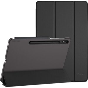 procase cover for galaxy tab s8 / tab s7 11 inch case, protective slim case folio hard back stand smart cover for 11" galaxy tab s8 2022 / galaxy tab s7 2020 sm-x700 x706 t870 t875 t878 –black