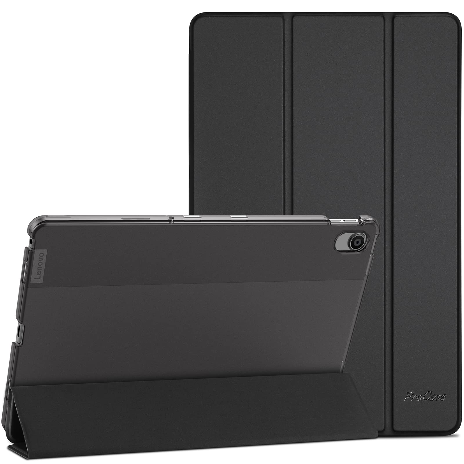 ProCase Case for Lenovo Tab M10 Plus 3rd Gen Case 10.6 Inch 2022(TB125FU/TB128FU/TB128XU), Slim Stand Hard Back Shell Protective Smart Cover Case for Lenovo Tab M10 Plus 10.6" 2022 Release -Black