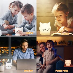 Mamtopia Night Light for Kids, Baby Night Light Touch Sensor and Remote Control Baby Lamp with 9 Adjustable Brightness and 9 Colors Mode for Toddler Children Gift