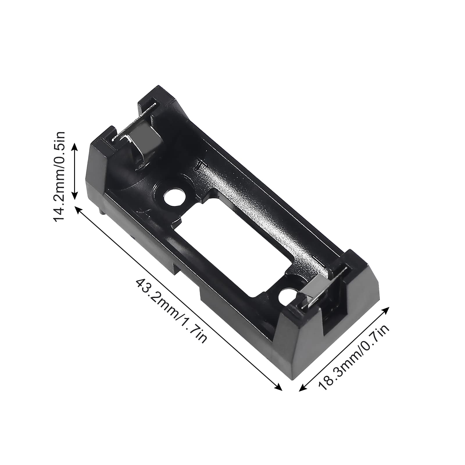 8pcs CR123A CR123 Battery Holder Box Clip Case with PCB Mounting Wire for CR123 CR123A Lithium Battery