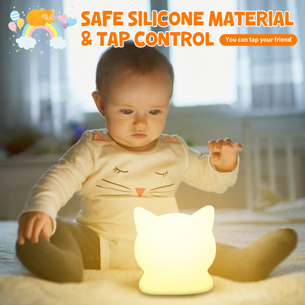 Mamtopia Night Light for Kids, Baby Night Light Touch Sensor and Remote Control Baby Lamp with 9 Adjustable Brightness and 9 Colors Mode for Toddler Children Gift