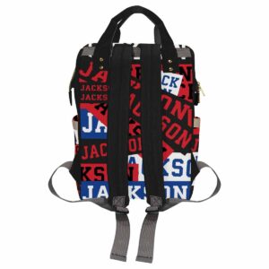 Custom Diaper Bag, Red Black Blue Name Personalized Diaper Backpack Mummy Nursing Baby Bags Shoulders Bag Casual Daypack Travel Bag for Mom Mother's Day