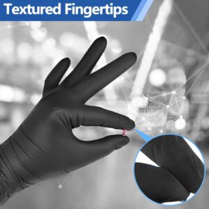 Vaingarb Black Nitrile Gloves Disposable Latex Free,Powder-Free,Medical Exam Gloves 1000 Count X-Large 5 Mil for Industry Working,House Cleaning,Food Prep