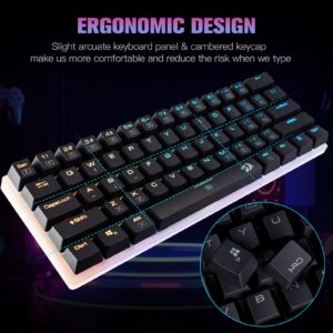 Redragon K605 Alien Giant Mechanical Gaming Keyboard, Super Big 61 Keys & Outemu Blue Switch, RGB LED Backlit Ergonomic Wired Type-C Full Key Conflict Free Anti-Ghosting NKRO Keyboard