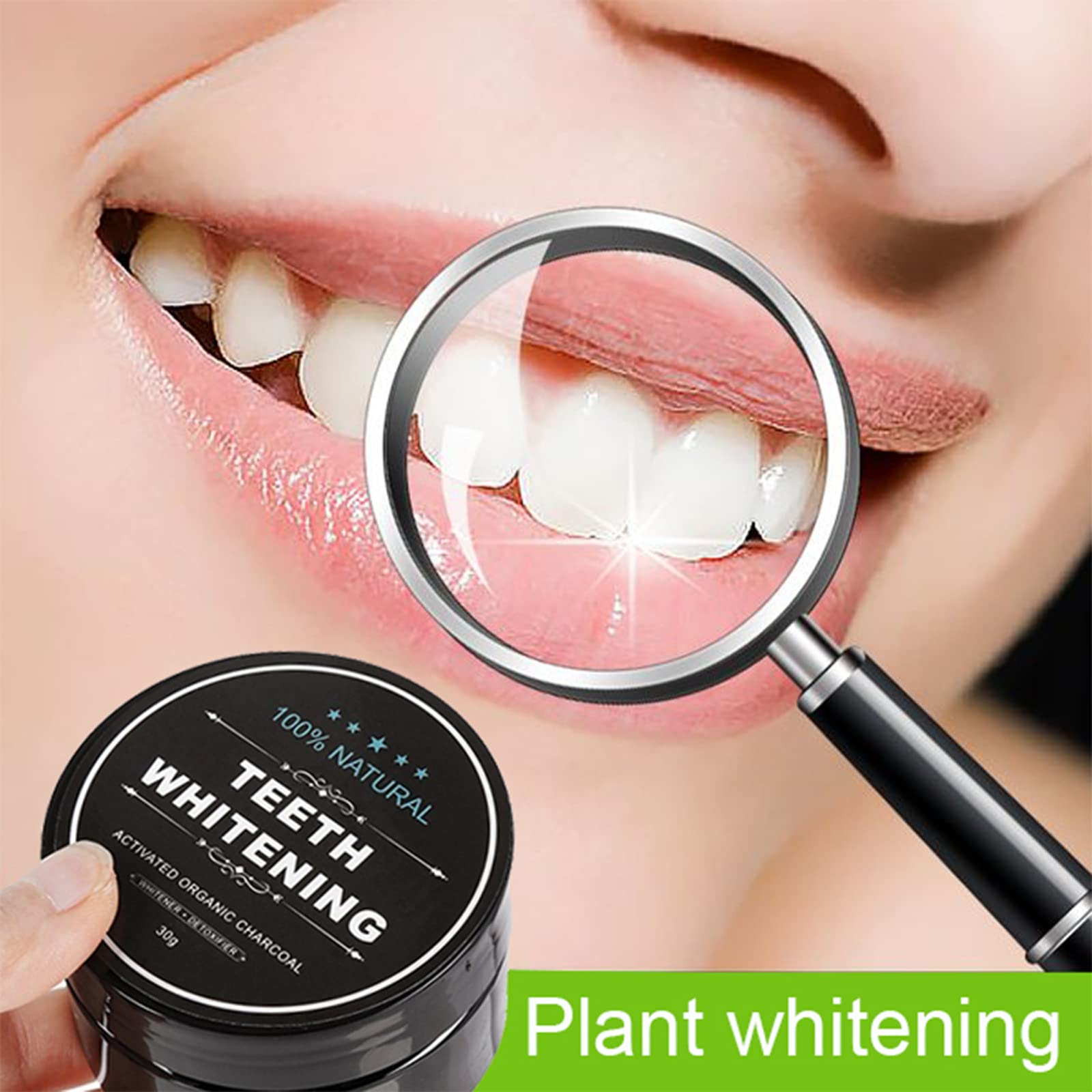 Lythor Teeth Whitening Charcoal Powder, Teeth Whitener Powder Oral Care Sets Natural Coconut, No Hurt on Enamel or Gum (1)