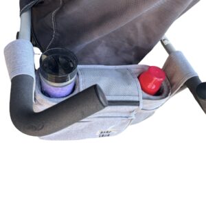 Baby Amor Stroller Organizer with Insulated Cup Holder. Detachable Phone Bag & Shoulder Strap. Fits any stroller.