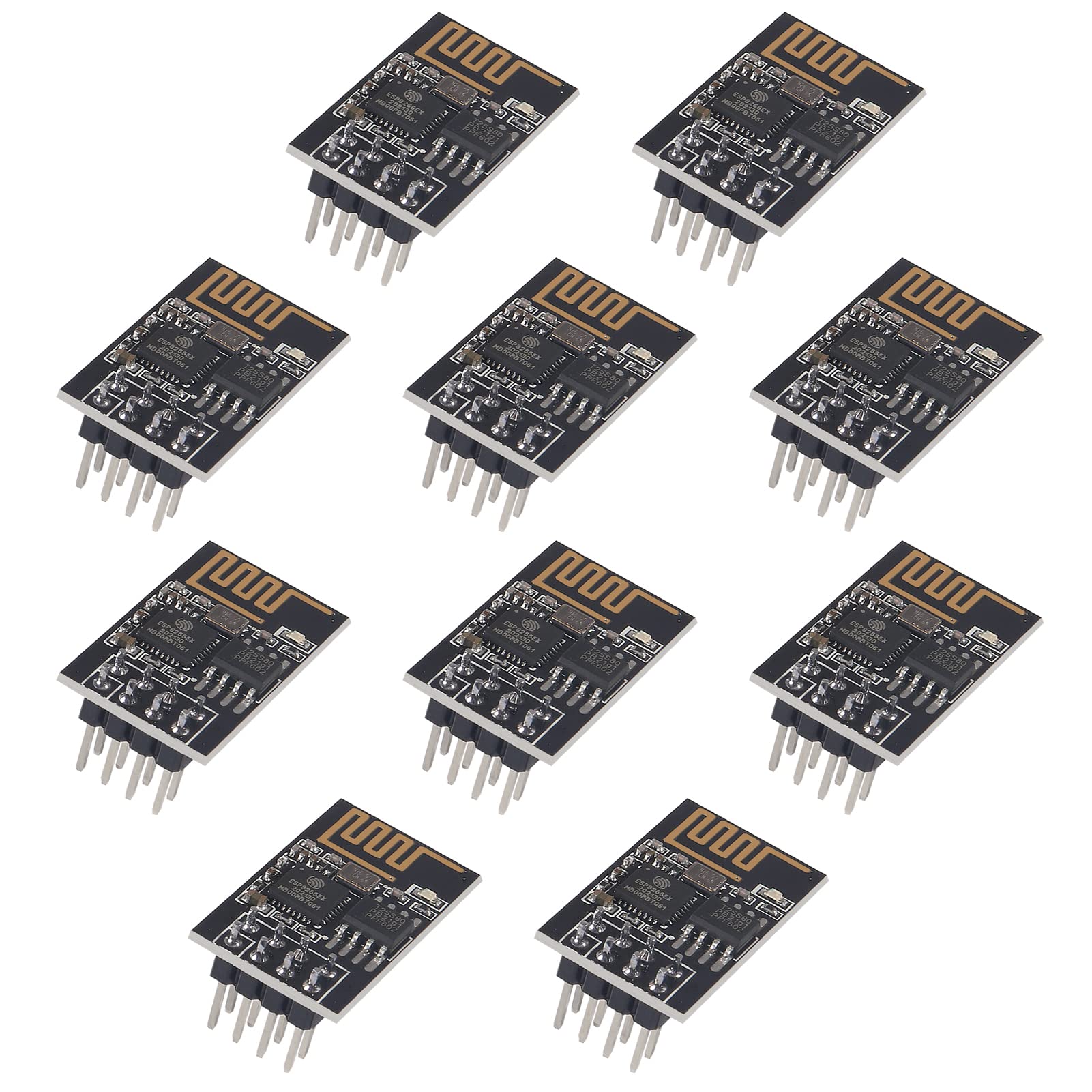 DWEII 10PCS ESP8266 ESP-01S WiFi Serial Transceiver Module 4MB Flash 3.3V Internet of Things WiFi Module Board