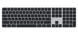 apple magic keyboard with touch id and numeric keypad: wireless, bluetooth, rechargeable. works with mac computers with apple silicon; chinese (pinyin) - black keys