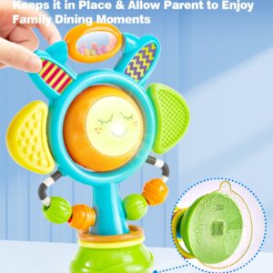 High Chair Toys Sunflower Suction Cup Baby Toys 6-12 Months+ with Light, Sound