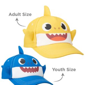 Nickelodeon Baby Shark Mommy or Daddy and Me Hat – Boys’ and Girls’ Matching Adult and Toddler Hat, Size Age 2-4T, Dad - Baby Shark BlueYellow