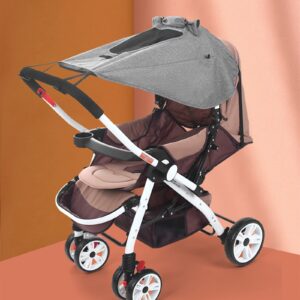 SOONHUA Stroller Sun Shade, Universal Stroller Sunshade, Waterproof Sun Protection Stroller Shade Cover Anti-UV 50+ with Viewing Window Best for High Landscape Stroller