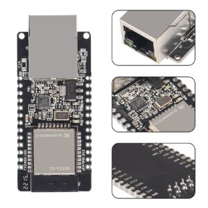 DWEII WT32-ETH01 ESP32 Module Ethernet WiFi Bluetooth Development Board WT32-ETH01 Embedded Serial Port to Ethernet Converter Serial to WiFi&Bluetooth MCU Module Pack of 1