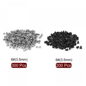 uxcell 6#-32 Screws 300pcs Silver, 200pcs Black Computer PC Case 3.5-inch HDD Flat Phillips Head Hard Drive Screw