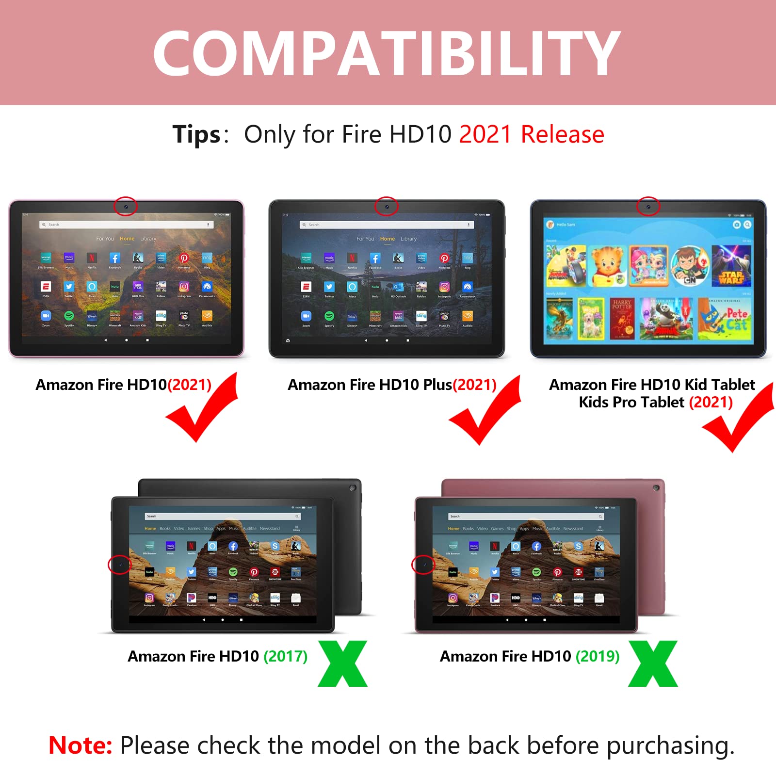 Touch Keyboard for All-New Kindle Fire HD10 Tablet&Fire HD10 Plus(Only Compatible 11th Generation,2021 Release) 10.1"-360° Rotatable Touchpad Keyboard Case,Thin&Protective for Fire HD10 Tablet(2021)