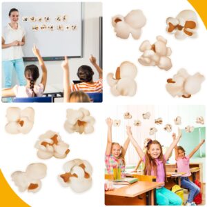 60 Packs Popcorn Mini Accents Fake Popcorn Various Popcorn Stickers with 60 Packs Glue Point Dots Popcorn Decorations for Classroom Blackboard Bulletin Board Wall School