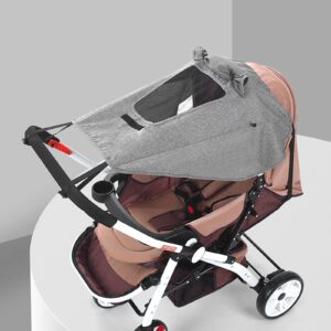 SOONHUA Stroller Sun Shade, Universal Stroller Sunshade, Waterproof Sun Protection Stroller Shade Cover Anti-UV 50+ with Viewing Window Best for High Landscape Stroller