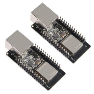 dweii 2 pack wt32-eth01 esp32 module ethernet wifi bluetooth development board wt32-eth01 embedded serial port to ethernet converter serial to wifi&bluetooth mcu module