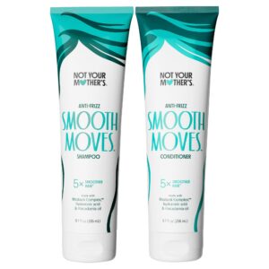 not your mother's smooth moves anti-frizz shampoo and conditioner (2-pack) - 9.7 fl oz - smooth frizz, enhance hair shine, moisturize hair