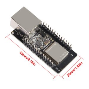 DWEII 2 Pack WT32-ETH01 ESP32 Module Ethernet WiFi Bluetooth Development Board WT32-ETH01 Embedded Serial Port to Ethernet Converter Serial to WiFi&Bluetooth MCU Module