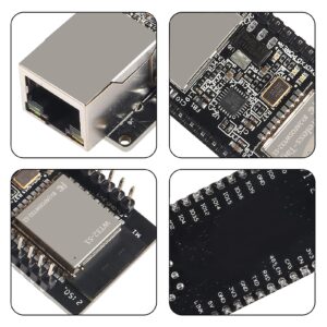 DWEII 2 Pack WT32-ETH01 ESP32 Module Ethernet WiFi Bluetooth Development Board WT32-ETH01 Embedded Serial Port to Ethernet Converter Serial to WiFi&Bluetooth MCU Module