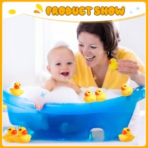 Teling 200 Pcs Mini Rubber Ducks in Bulk Yellow Tiny Baby Shower Ducks Float Squeak Bathtub Duckies Preschool Bath Toy for Birthday Party Gift(Yellow)