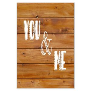 wooden signs you and me reception decor baby nursery decor 8x12 inch