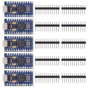 dweii pro micro atmega32u4 5v 16mhz module board micro usb pro micro development board microcontroller pack of 5