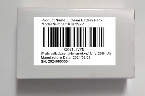 AOLIKES 7.4V Lithium-ion Battery Pack 5200mAh, Rechargeable Battery Power Cell w/XH2.54-2Pin Plug, DIY Batteries 18650 2S2P Li-ion Batteries Pack Support 3C Continuous Discharge