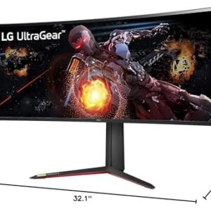 LG 34GP950G-B 34" Ultragear QHD (3440 x 1440) Nano IPS Curved Gaming Monitor - (Renewed)