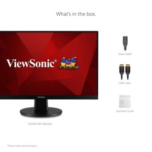 ViewSonic VA2247-MH 22 Inch Full HD 1080p Monitor with 100Hz, FreeSync, Ultra-Thin Bezel, HDMI, VGA (Renewed)