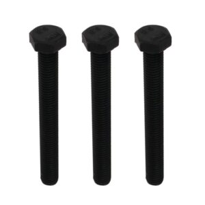 Jutagoss 3PCS M10x90mm Hex Screws Bolts Carbon Steel Fastener Rustproof Metric Fully Threaded Replace Bolt Black