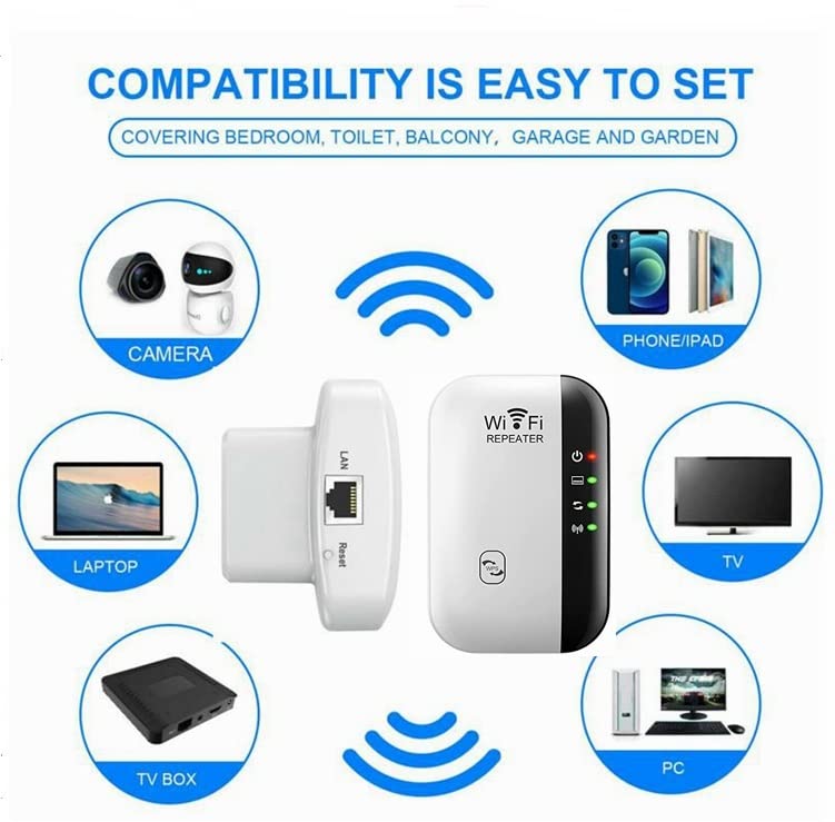 2022 Newest WiFi Extender,WiFi Booster,WiFi Repeater,Covers Up to 2640sq.ft and 25 Devicse,Internet Booster,WiFi Range Extender with Ethernet Port,1-Tap Setup,WiFi Signal Booster for Home