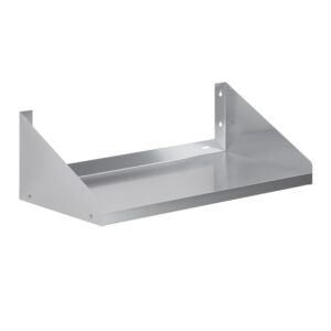 amgood 36" long x 18" deep stainless steel wall shelf with side guards