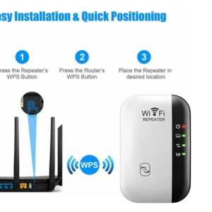 2022 Newest WiFi Extender,WiFi Booster,WiFi Repeater,Covers Up to 2640sq.ft and 25 Devicse,Internet Booster,WiFi Range Extender with Ethernet Port,1-Tap Setup,WiFi Signal Booster for Home