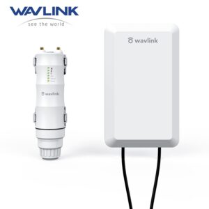 WAVLINK High Power Outdoor Weatherproof WiFi Range Extender,N300 Long Range Wireless AP/Router/Repeater/WISP Mode with POE Powered,Internet Signal Booster, Point to Point WiFi Bridge, CPE Transmission