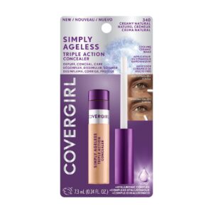 COVERGIRL Simply Ageless Triple Action Concealer, Creamy Natural, Pack of 1