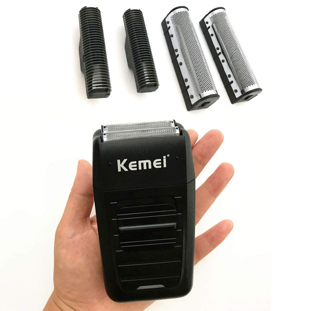 Replaceable razor head 4Pcs Razor Trimmer Replacement Knife Heads Knife Head Covers for Kemei KM-1102