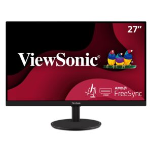 viewsonic va2747-mhj 27" full hd monitor with advanced ergonomics, freesync, 100hz, eye care, hdmi, vga inputs (renewed)