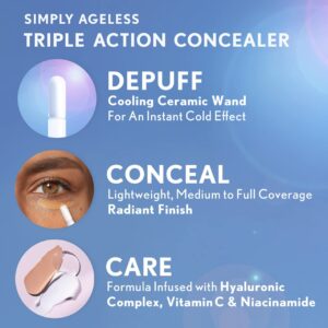 COVERGIRL Simply Ageless Triple Action Concealer, Creamy Natural, Pack of 1