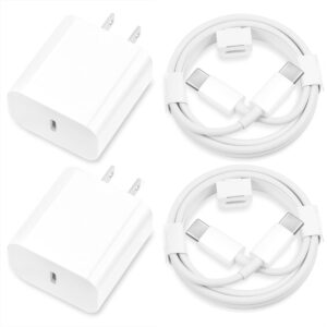 iphone 16 15 charger fast charging,20w usb c fast charger for iphone 16/15 pro max,ipad pro 12.9,11 inch,ipad air 5th/4th 10.9 inch, ipad mini 6,pd wall charger with 6 ft usb c to usb c cable