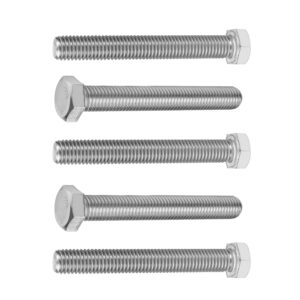 jutagoss 5pcs m12 hex bolt m12-1.75 x 90mm unc hex head screw bolts 304 stainless steel fully threaded hex tap bolts