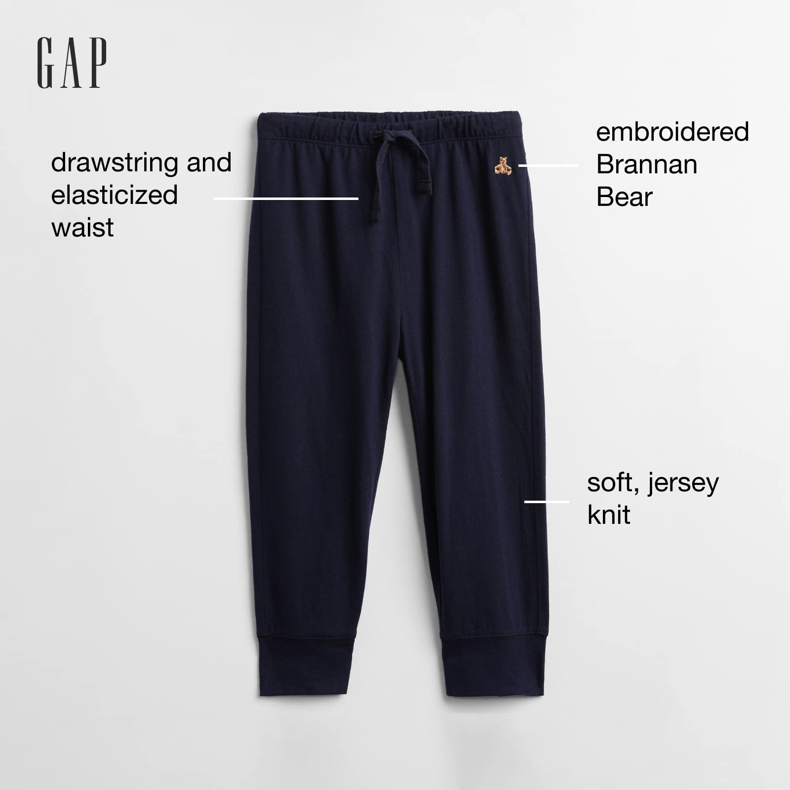 GAP Baby Boys Pull-on Joggers Casual Pants, Light Heather Grey B08, 4T US