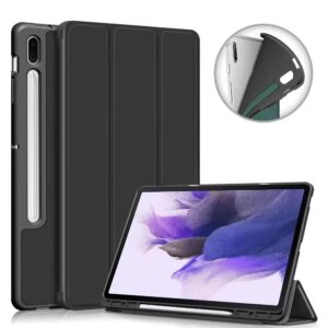 kuroko samsung galaxy tab s8 ultra 14.6 inch tablet case with pen holder- ultra slim tpu backshell folio stand cover for galaxy tab s8 ultra 14.6(sm-x900/ x906) (black)