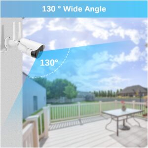 WEILAILIFE 【2-Way Audio ＆ 90ft Night Vision】 3MP Outdoor/Home Wireless Extended Security Camera, Bullet Exterior Surveillance, IP66 Waterproof