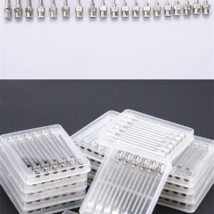 12Pcs 20G Dispensing Needle Set, Stainless Steel Syringe Dispensing Blunt Tip - 2inch/50mm, Blunt Tip, All Metal