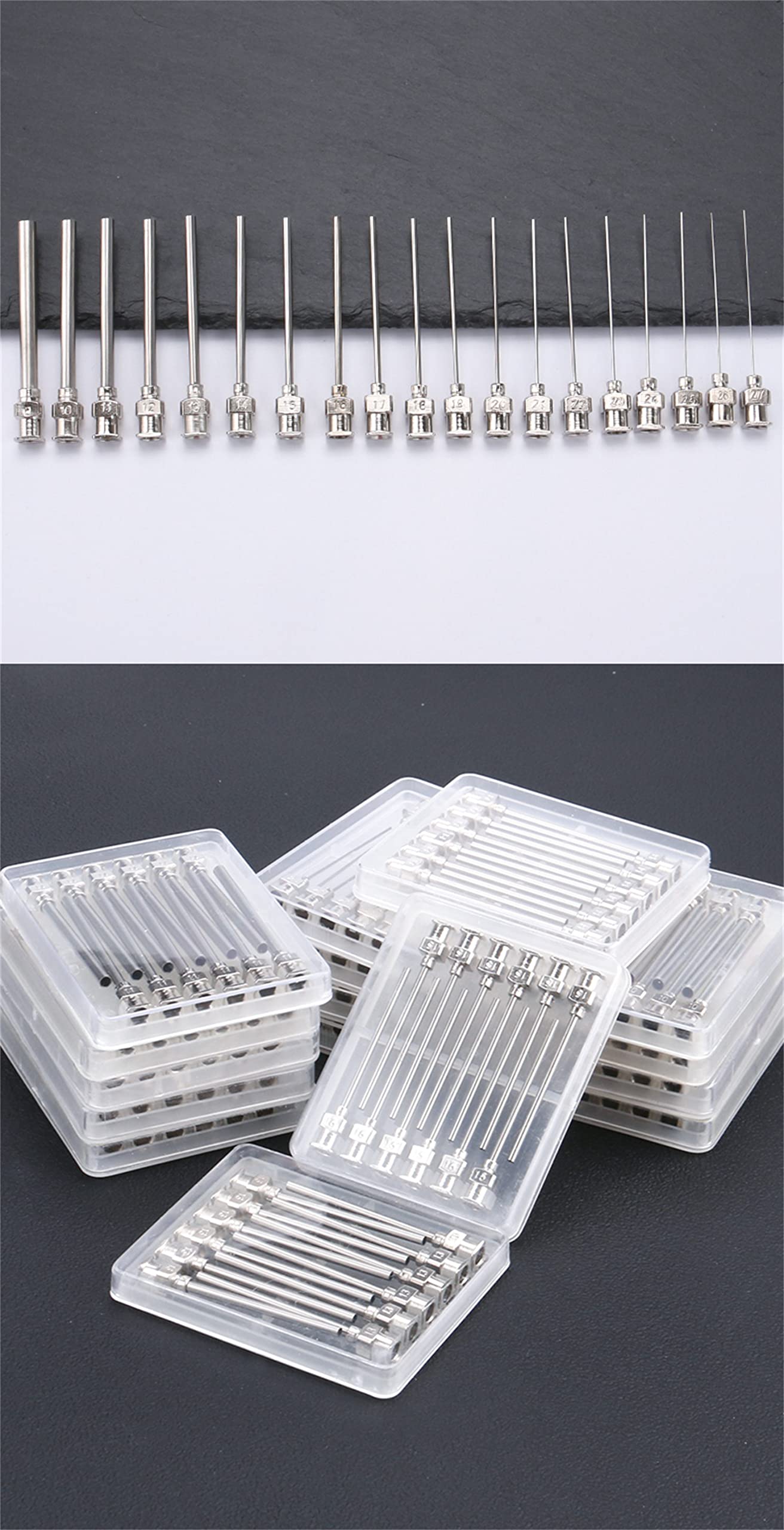 12Pcs 20G Dispensing Needle Set, Stainless Steel Syringe Dispensing Blunt Tip - 2inch/50mm, Blunt Tip, All Metal