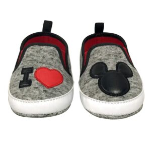 disney mickey mouse red and black infant shoes - size 12-18 months