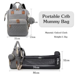 PORRASSO Baby Diaper Backpack Changing Bag Mummy Nappy Daypack with USB Changing Mat Large Rucksack for Travel Shopping Camping Pink